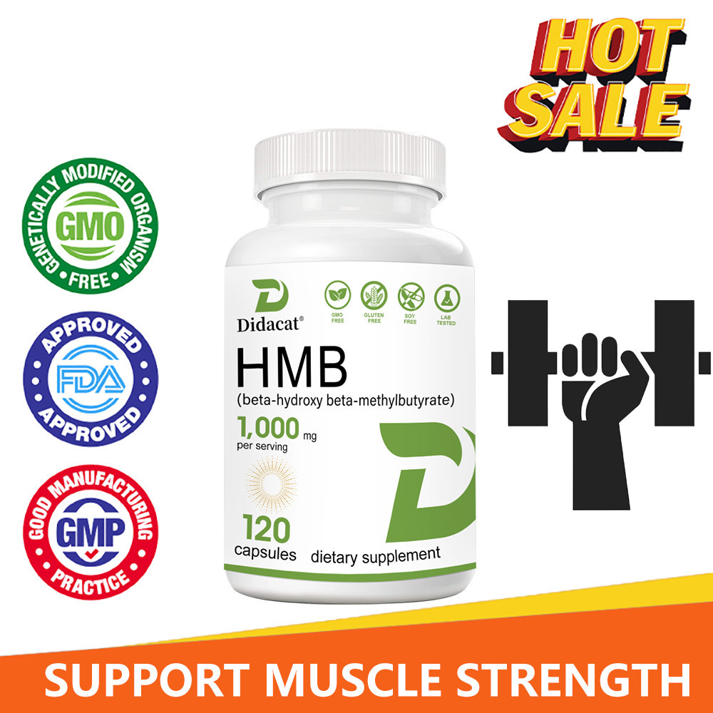HMB Supplement, 1000 mg Per Serving, 120 Capsules | Supports Muscle ...