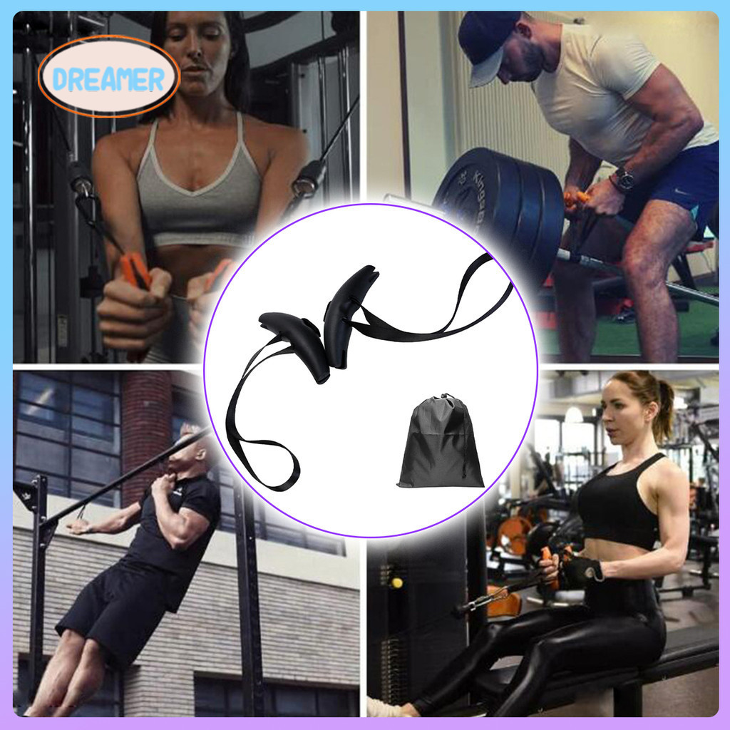 2pcs Pull-up Equipment Gym Handle Grip Strength Sling Trainer Tool with ...