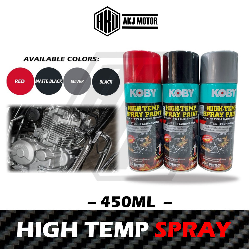 KOBY MOTORCYCLE SPRAY PAINT HI-TEMP 450ML | Shopee Philippines
