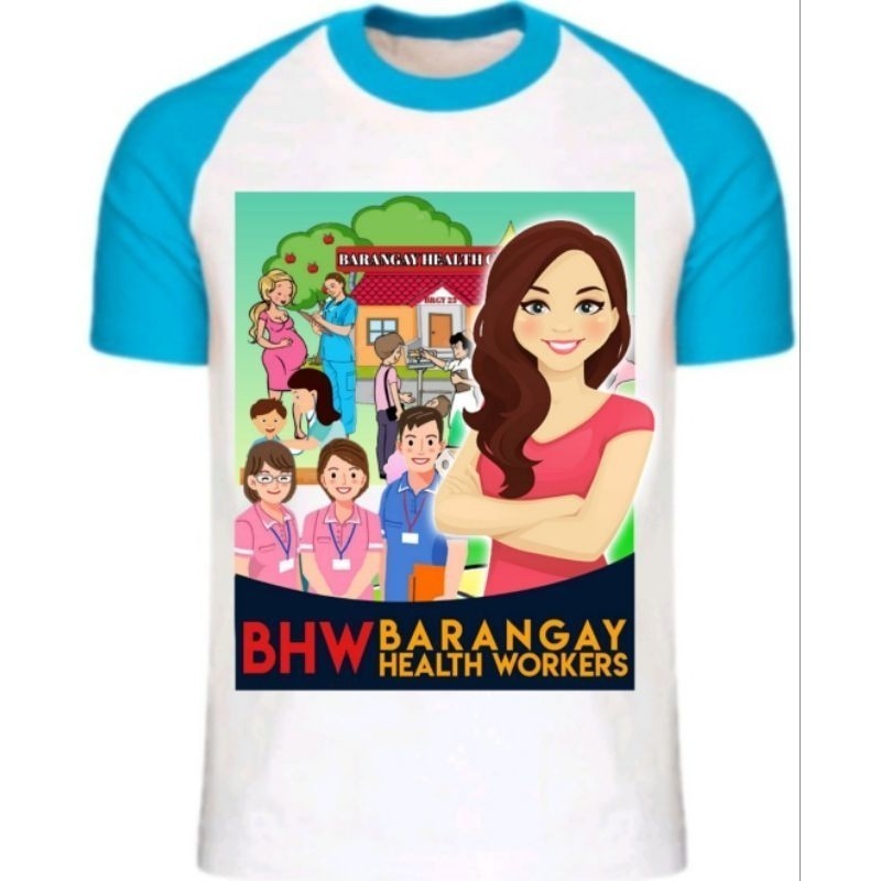 Women's Barangay Health Worker Pattern 3D printing T-Shirt Design Bhw ...