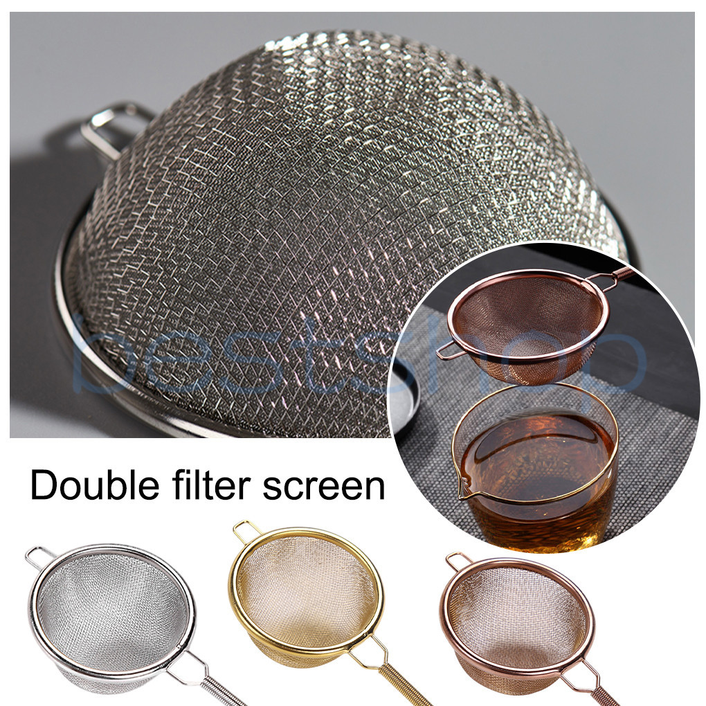 1/2/3 Stainless Steel Strainer Mesh Handheld Kitchen Double-layer ...