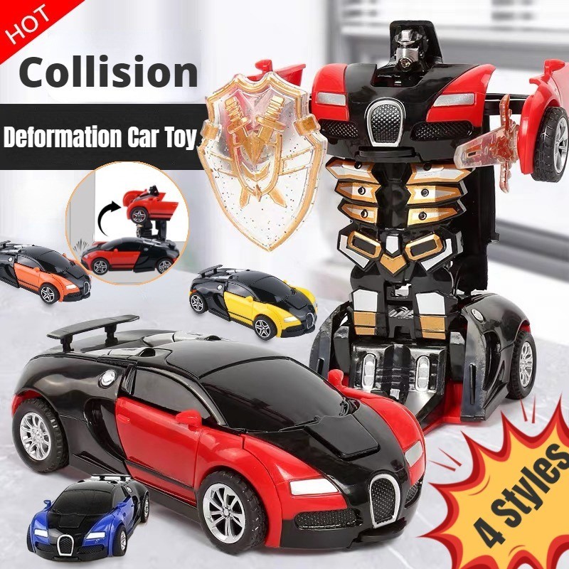 Robot Car Model Bump Automatic Deformation Car Robot Action Figures Toy ...
