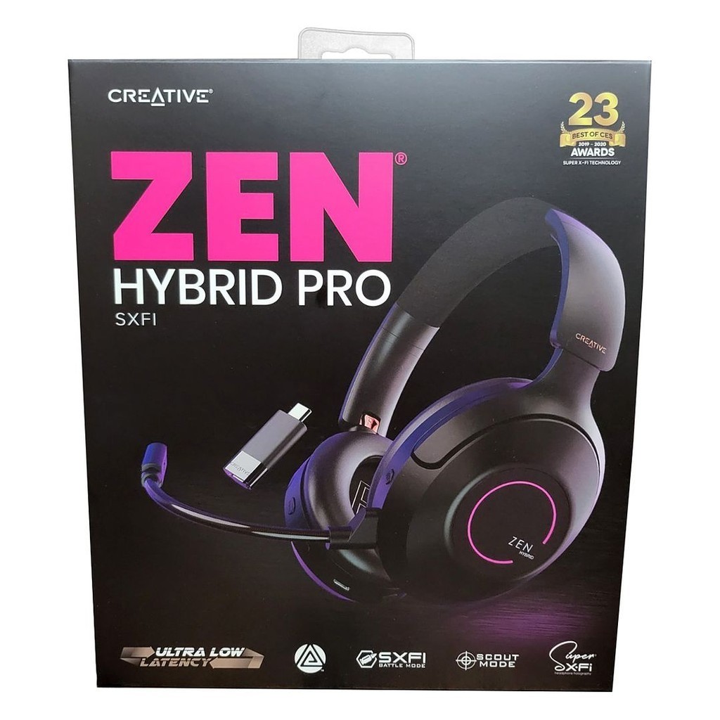 Creative Zen Hybrid Pro SXFI Wireless Over-ear Gaming Headphones ...