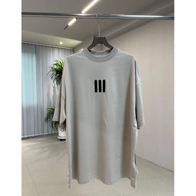 FOG three bar round neck short sleeved men's and women's T-shirt ...