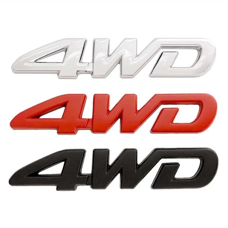 3D Metal 4WD Logo Car Rear Trunk Side Fender Emblem Badge Stickers ...