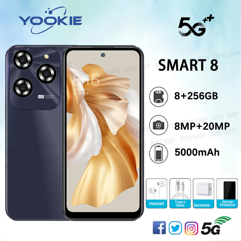 SMART 8 Cellphone Original Big Sale Android Phone 5G Smart Phone 8Gb ...