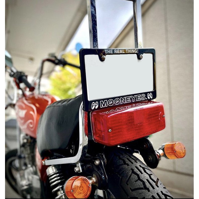 mooneyes retro locomotive modified universal motorcycle license plate ...