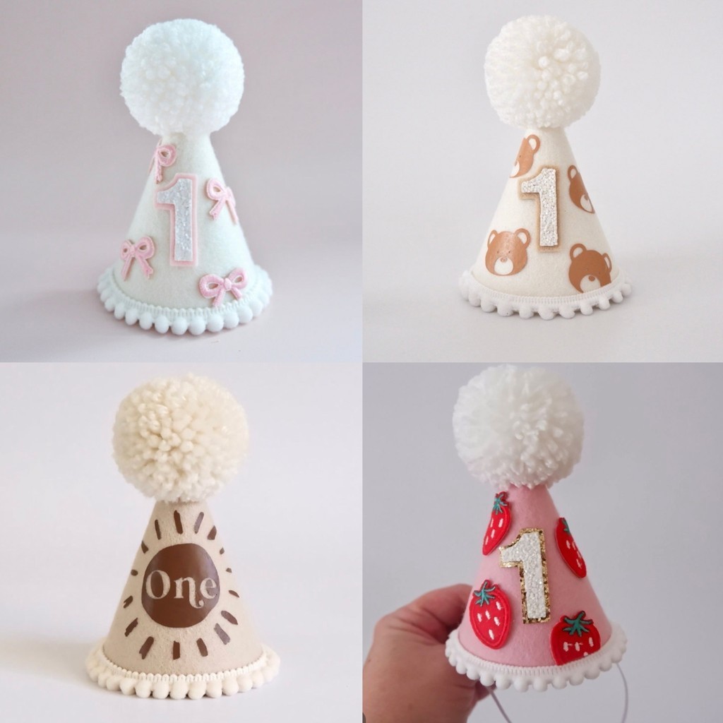 Ins First One Year Birtdhay hat Strawberry Bear Boho Sun 1st Birthday ...