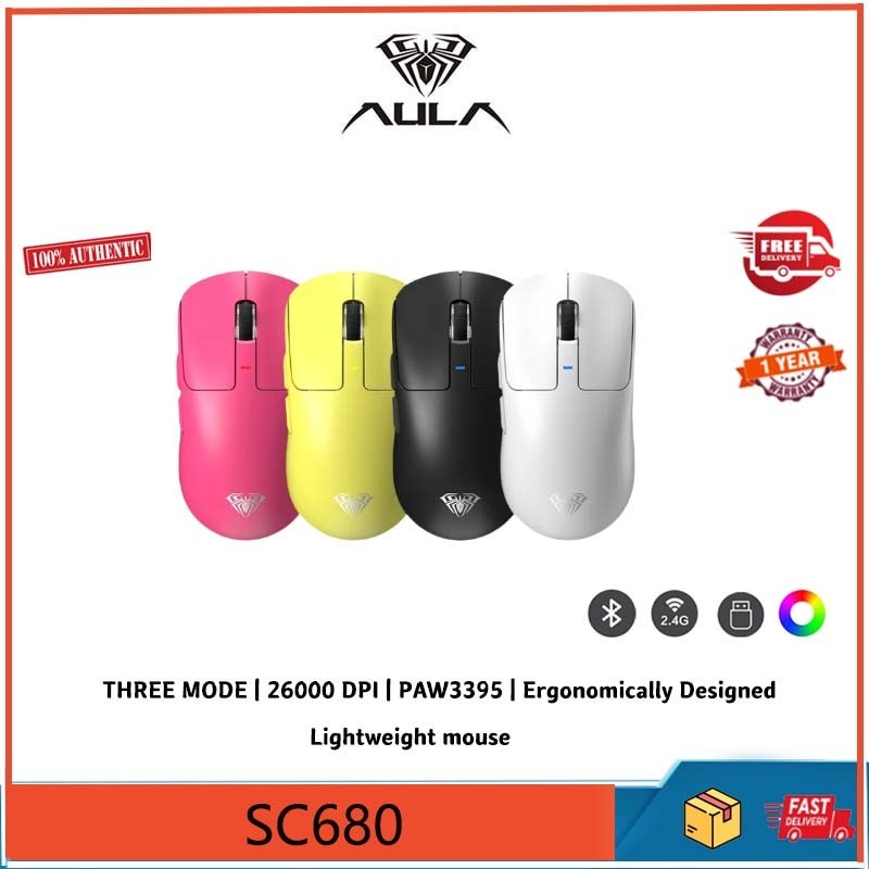 AULA SC680 mouse Wireless Bluetooth three mode lightweight E-sports ...
