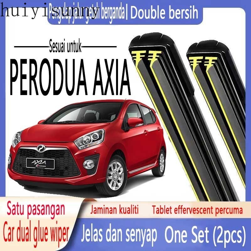 HYS Perodua AXIA Dedicated Wiper PERODUA AXIA (2014-2022) Double Rubber ...