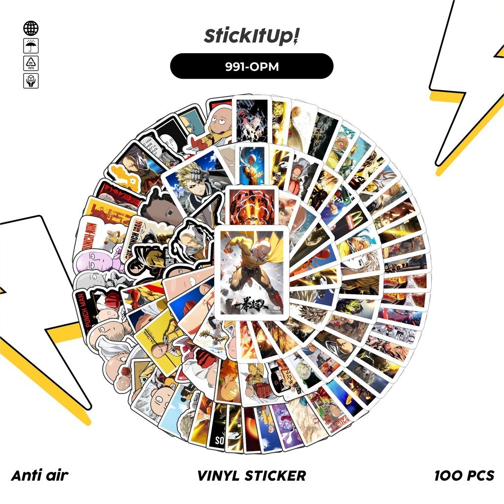 HP 100 Pcs Sticker Pack One Punch Man v2 Cute Aesthetic Vinyl ...