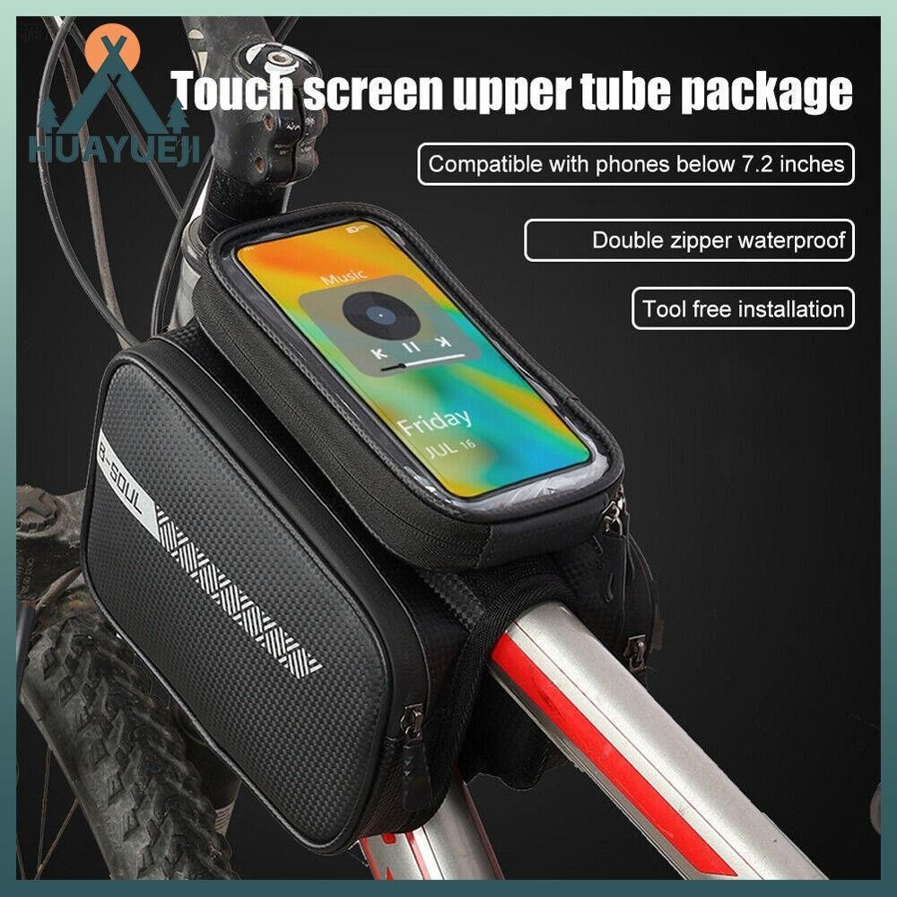 HUAYUEJI Bicycle Top Frame Bag Waterproof Reflective Pattern High ...