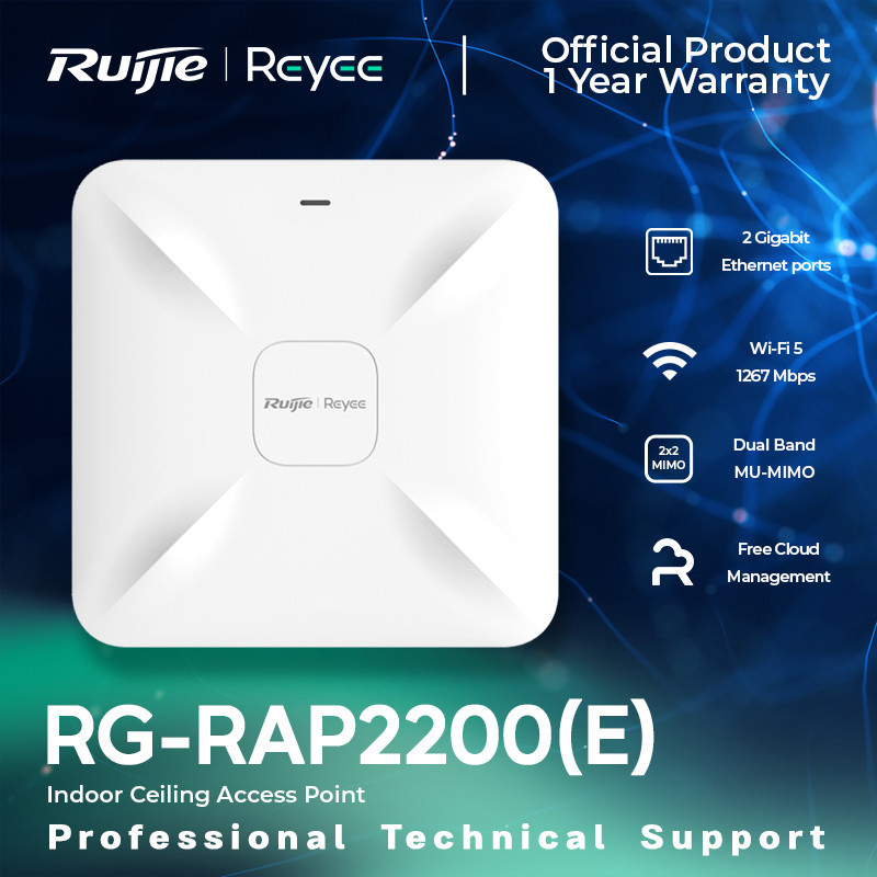 Ruijie-Reyee RG-RAP2200(E) Reyee Wi-Fi 5 1267Mbps Ceiling Access Point ...