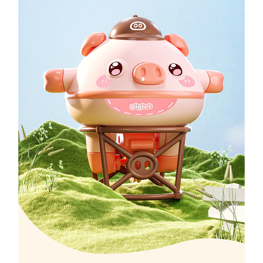 Children's automatic balancing pig tumbler unicycle car tightrope ...