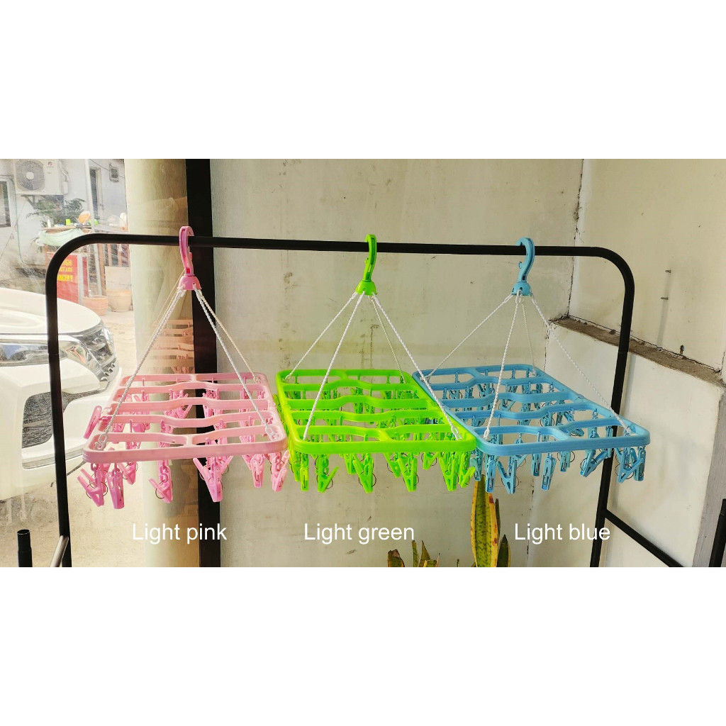 Sun Foldable 48 Peg Windproof Clothes Hanger Plastic Laundry Hanger ...