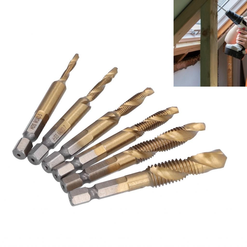 Buybybuy High Speed Steel Taps Bits Combination Drill Tap Bit Wear ...