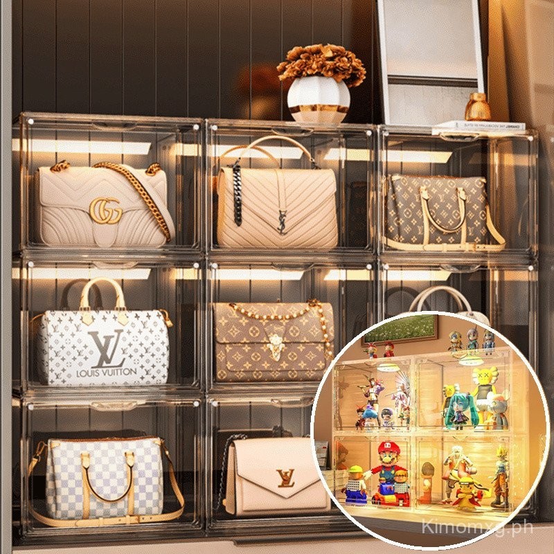 Full Acrylic Big Display Box Bag Popmart Figurine Molly 400 Cosmetic ...