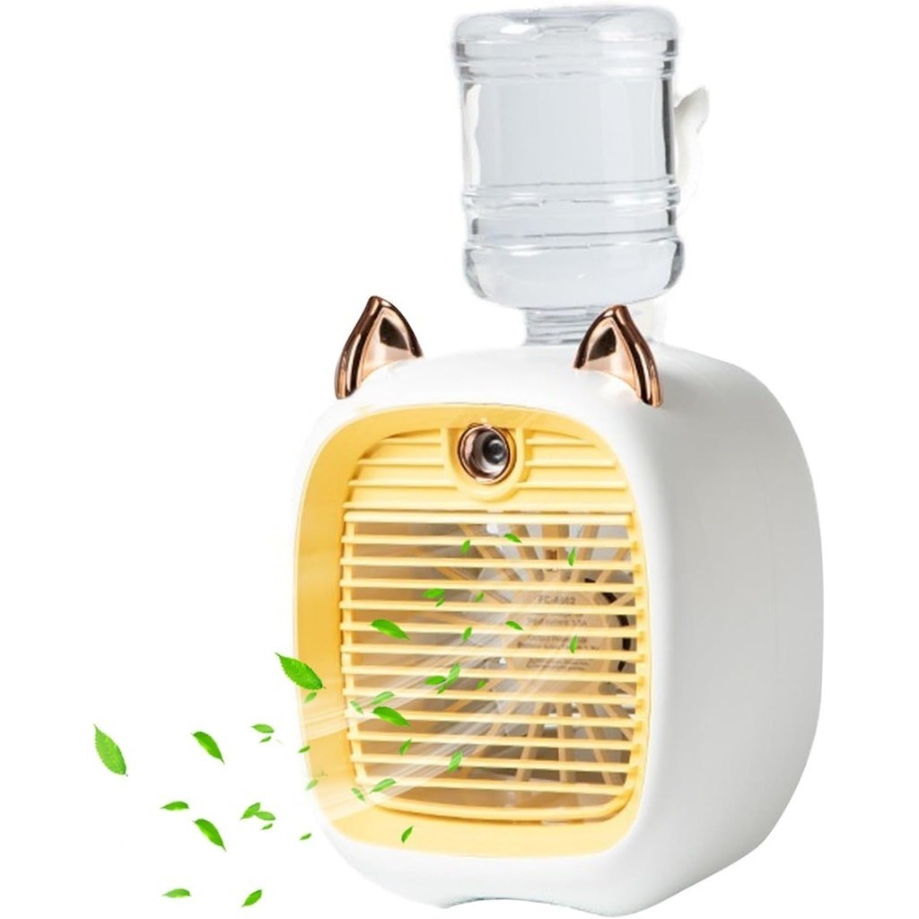Mini Air Cooler Fan 3-Speed USB Charging Mini Air Conditioner Fan Cute ...