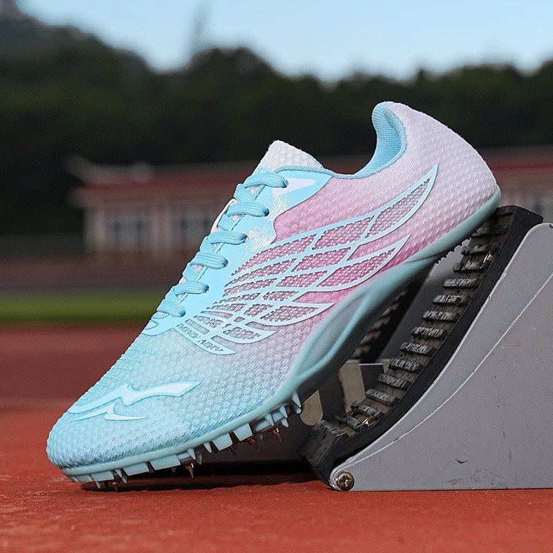 Men Track Training Sneakers Long Jump Spike Field Shoes Running Soft ...