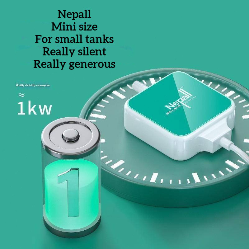 Nepall Mini Fish Tank Oxygen Pump Ultra-quiet Small Household Mini ...