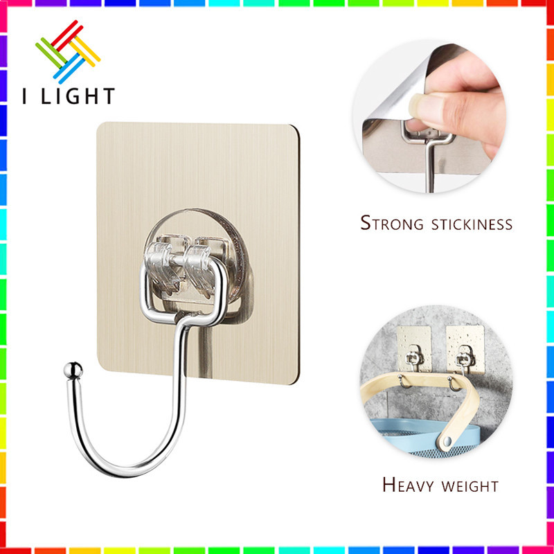 （1PCS）Sticker Hooks PVC square Wall Adhesive Hook 7*7CM For Home ...