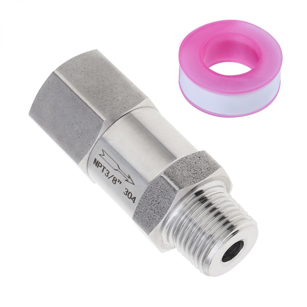 304 Stainless Steel 3/8 NPT Male x 3/8 inch NPT Female Check Valve with ...