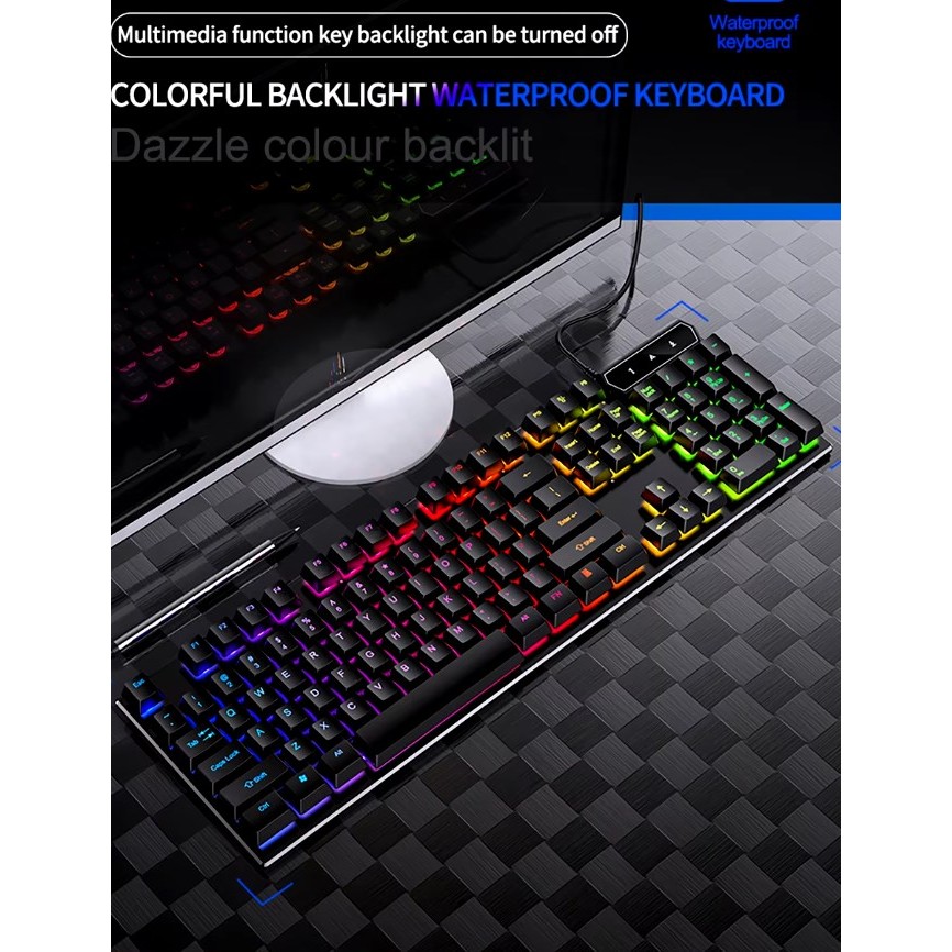 104 Keys Mechanical Game Keyboard Led Backlit Usb Keyboard Gamer Plate ...