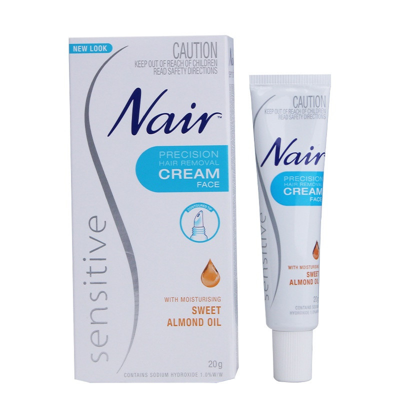Nair Precision Facial Hair Remover Cream Lip Hair Removal Cream Face ...