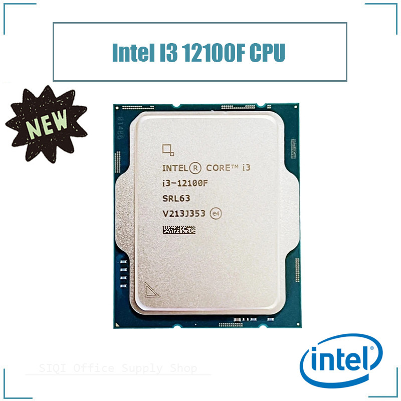 Intel Core I3-12100F CPU 3.30GHz 4 Cores 8 Threads 12MB 12th Generation FCLGA1700 DDR5 Processor ...