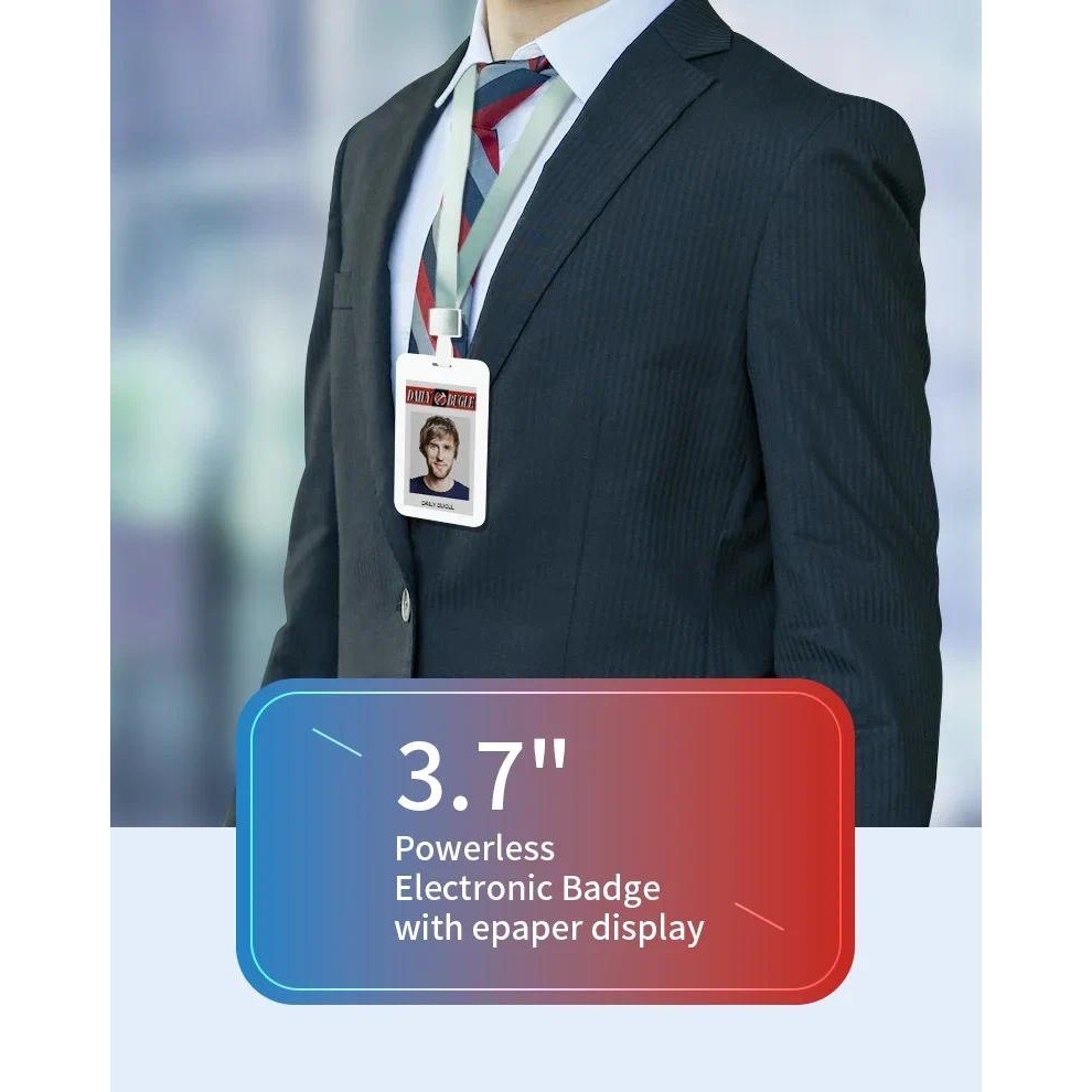 Mobile Refresh Electronic Badge Eink Badge No Battery E-Paper ID Card E ...
