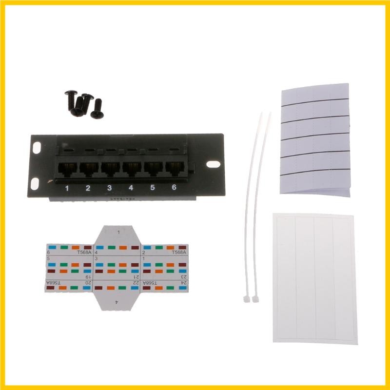 won Patch Panel 6 Port CAT5e 10G Support 1U Patch Panel UTP 19inch ...