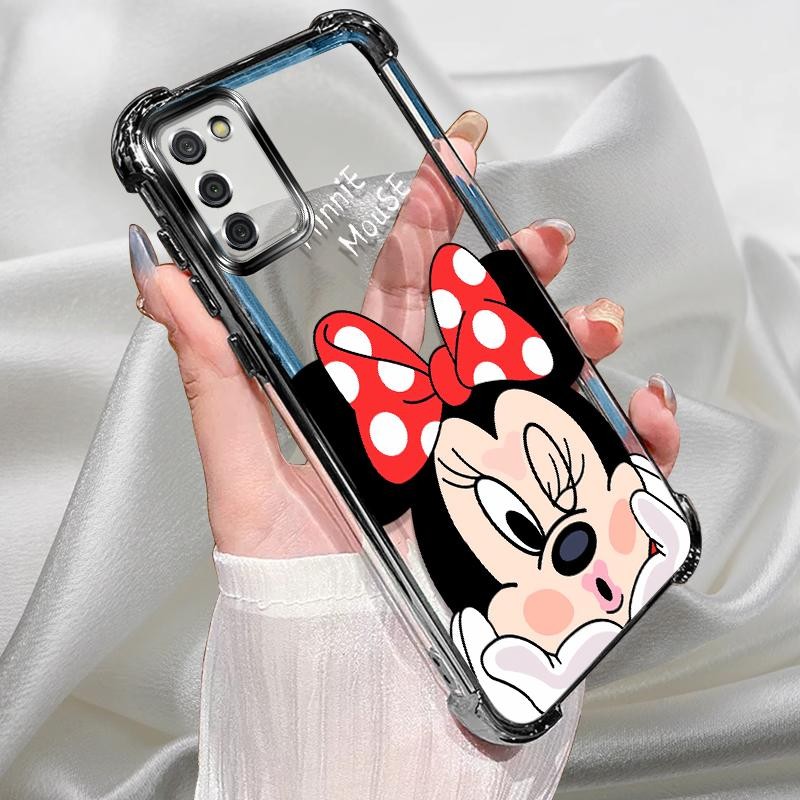 For Samsung A02S Case black plating silicone TPU cute Back Cover ...