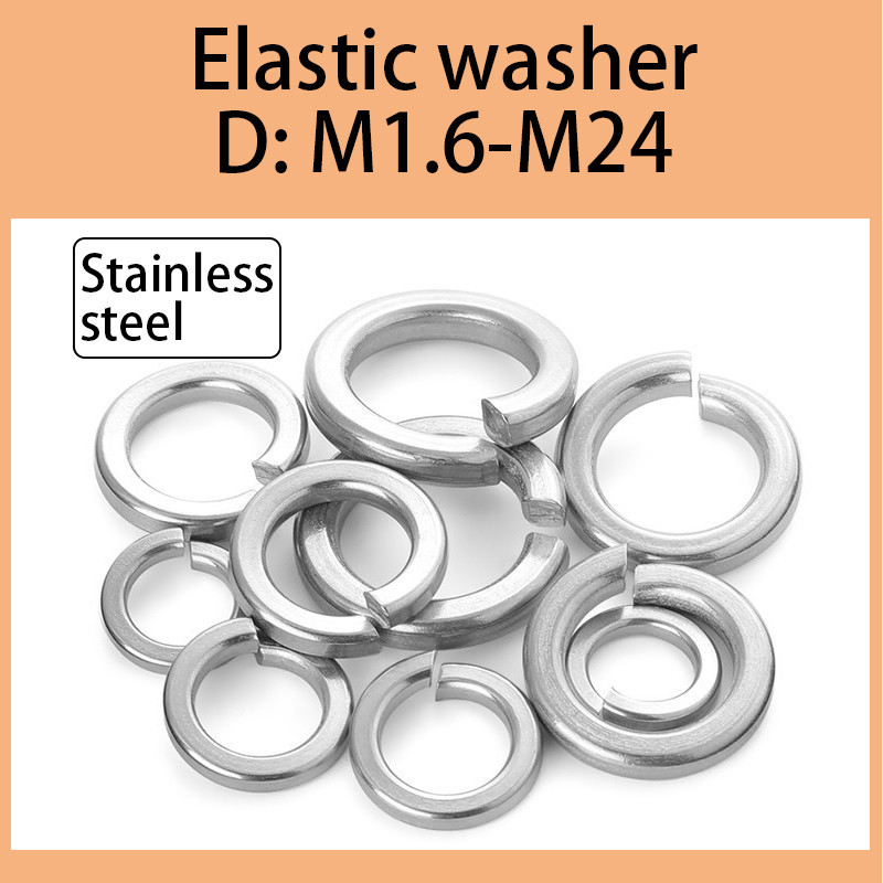 Spring washer 304/316 stainless Steel Spring Washer M1.6-M24 | Shopee ...