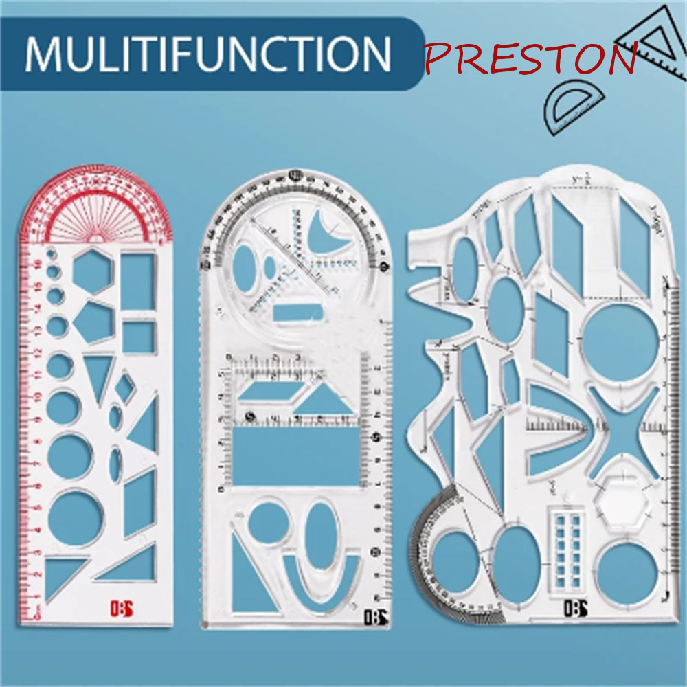 PRESTON Geometric Ruler, Multifunctional Mathematics Mathematics Ruler ...