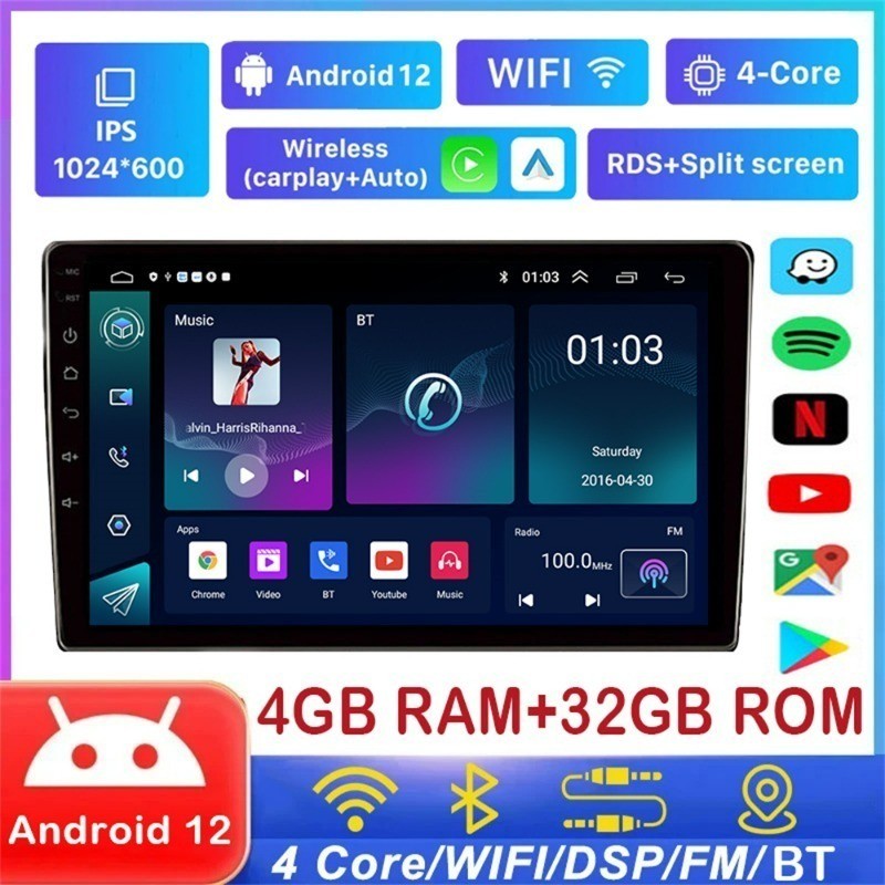 [Voice commands ]9/10 Inch Android Player Double Din Car Radio ...