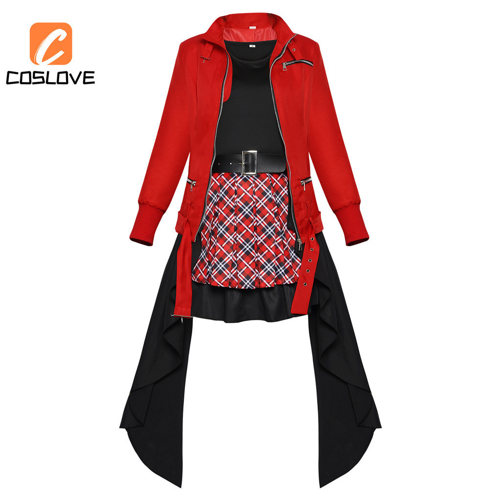 Anime Guilty Crown Yuzuriha Inori Cosplay Full Set Costume Red Color ...