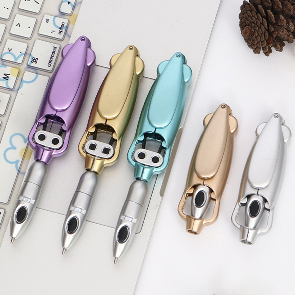 Creative Frog Shape Ballpoint Pen Press Deformation Pen Decompression ...