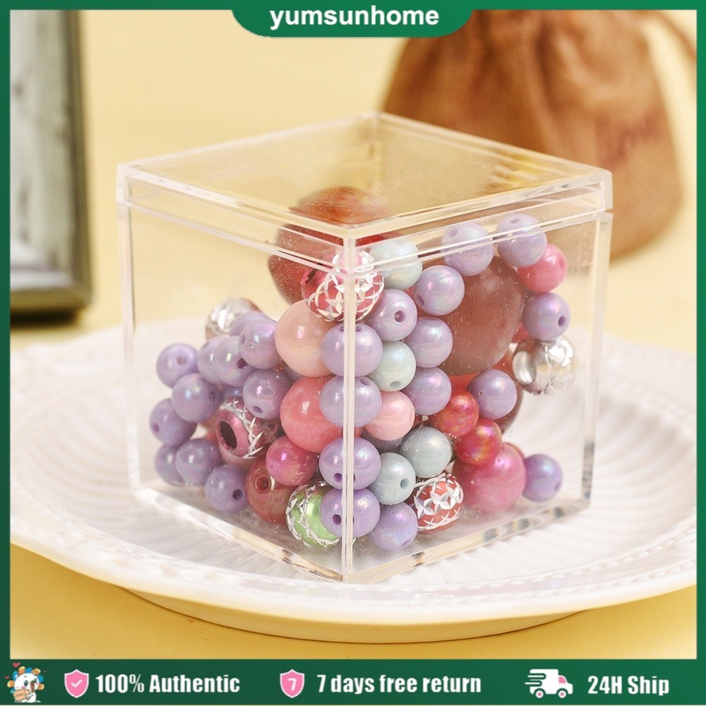 1/3/5pcs Square Transparent Box Acrylic Box with Lid Food Candy Storage ...