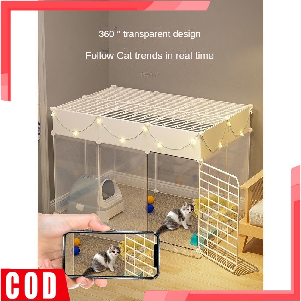 Cat Baffle Cat Fence Cat Cage Household Pet Fence Indoor Transparent ...
