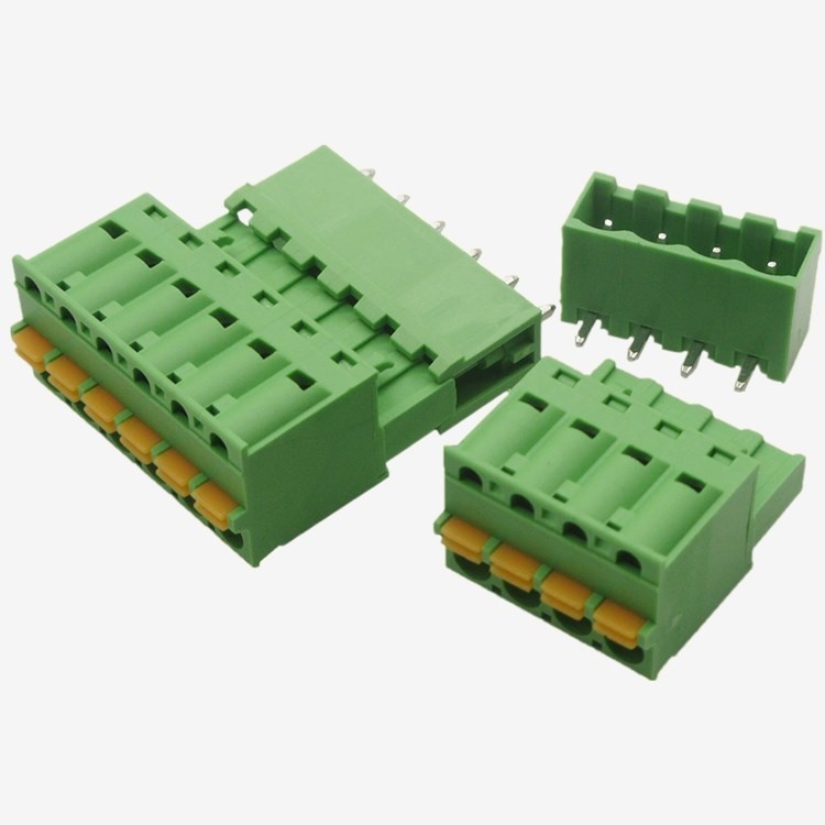 2EDGKD-5.08mm Spring Press Wiring Plug Unsealed Opening Straight Bend ...