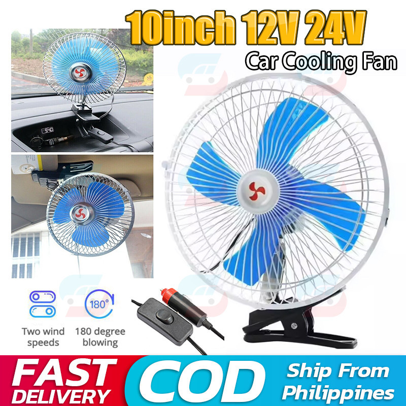 【2025NEW】10inch Premium Portable Car Fan / Wagon Fan & Lorry Fan DC 12V ...