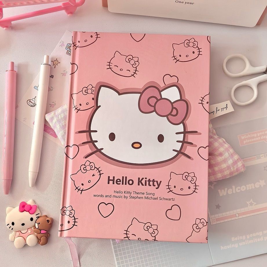 [Ready-Store] Hello Kitty Journal Notebook A5 PU Planner Hello Kitty ...