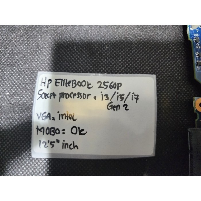 Motherboard HP Elitebook 2560p LAPTOP mainboard GEN 2 i3.i5.i7 KSP ...