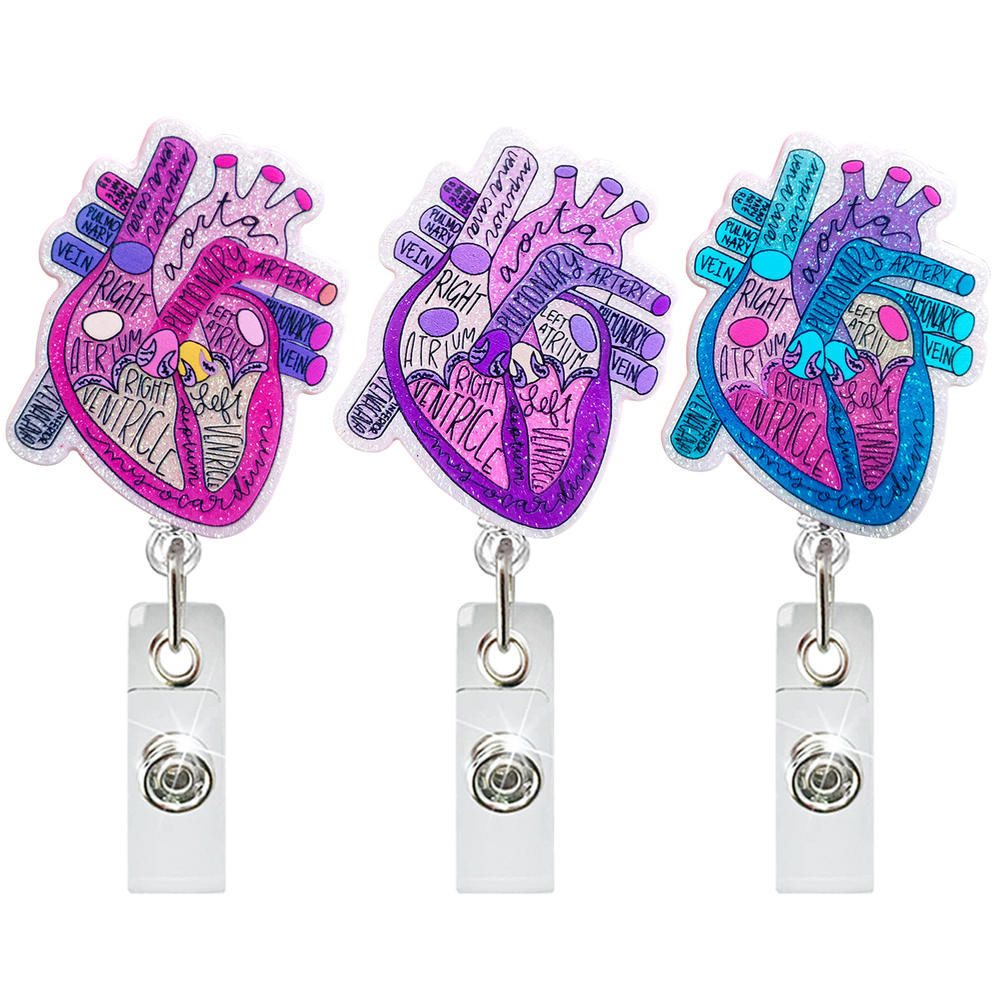 Retractable Cute Badge Clip with ID Clip, Nurse Work Accessory, Funny ...