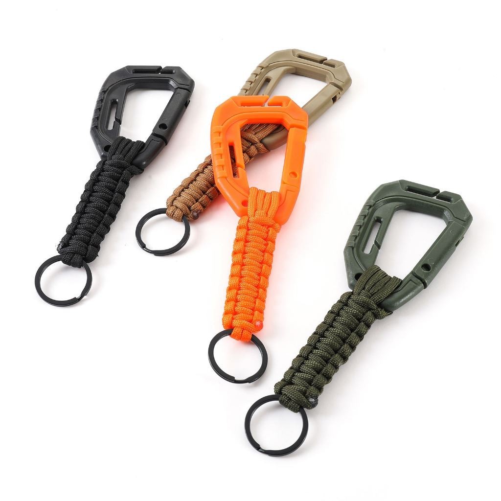New paracord lanyard outdoor paracord survival keychain with plastic ...