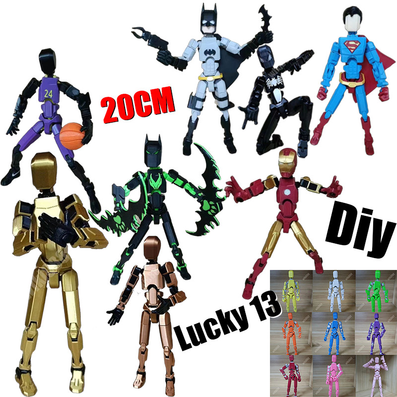 [Finished Product] 20CM Dummy 3D Printing Lucky 13 Action Figure Robot ...