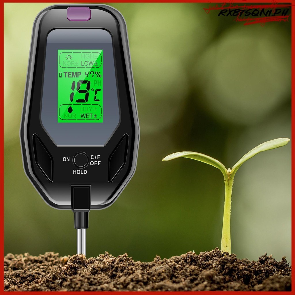 Soil Test Meter with Display 90° Rotatable Soil Moisture Meter Portable ...