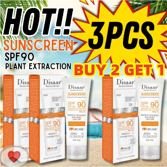 Disaar SPF 90+ Sunscreen Cream Waterproof Lasting Moisturizing Sunblock skin | Shopee Philippines