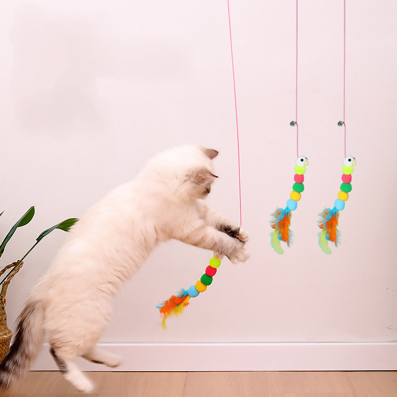 Funny Cat Self-Happy Toy Retractable Hanging Door Swing Cat Toy ...