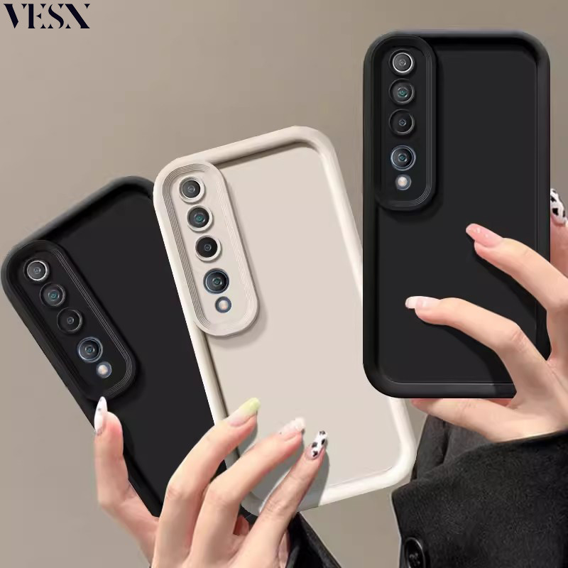 Solid Color Simple Candy Color Liquid Silicon Soft Phone Case For ...